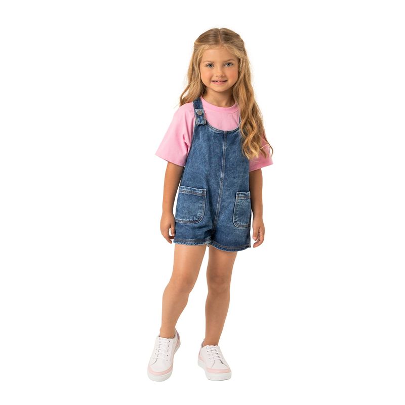 Overall Corto Para Niña Ropa Nina Offcorss