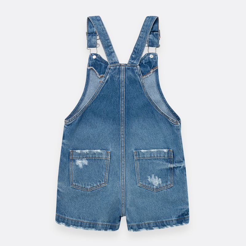Overoll Corto Para Niña En Denim Ropa Bebe Nina Offcorss